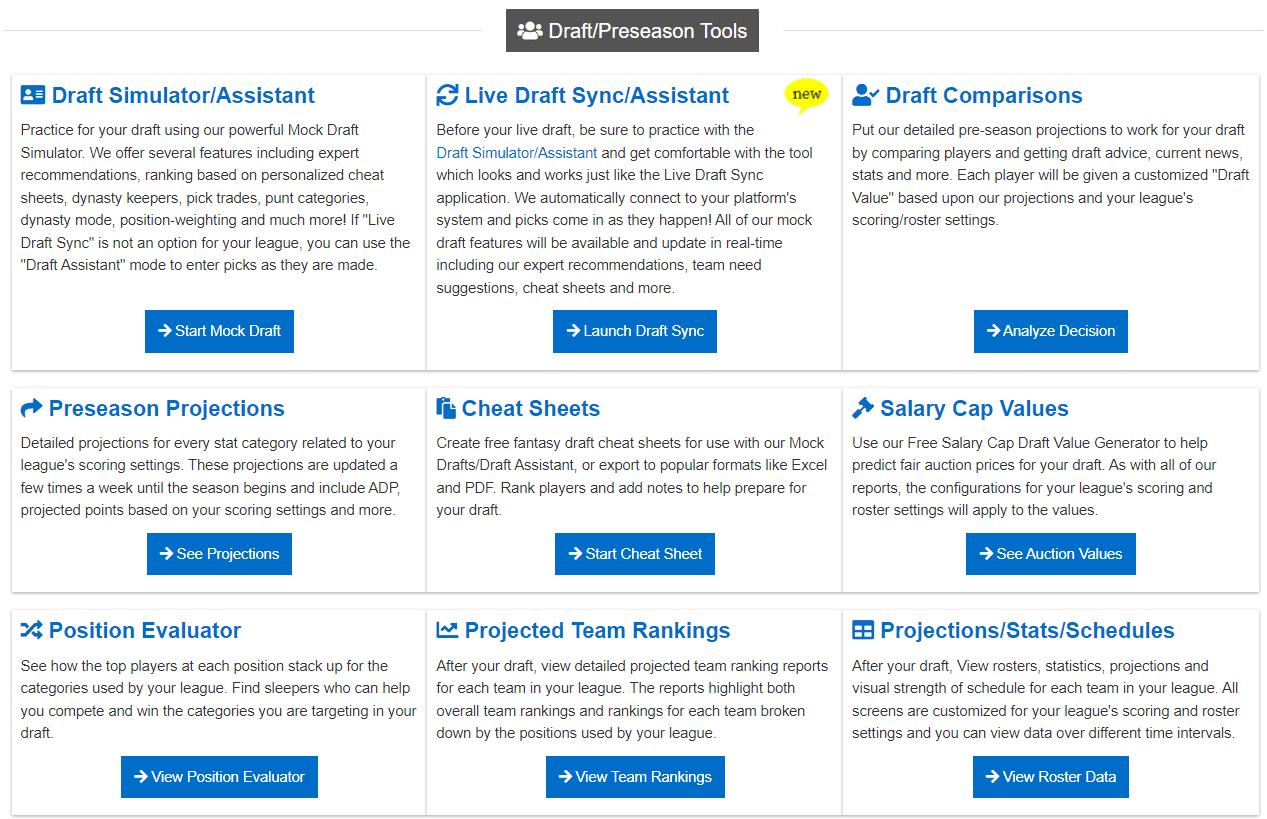 Free Fantasy Football Draft Software, Tools (2024) | Fantasy News
